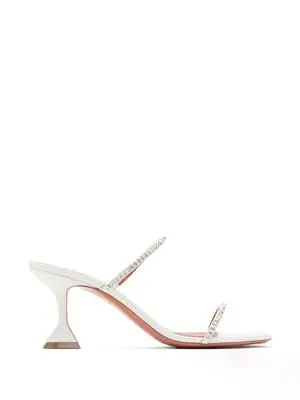 Amina Muaddi 70mm Gilda Mules - White