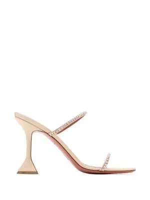 Amina Muaddi 95mm Gilda Heeled Sandals