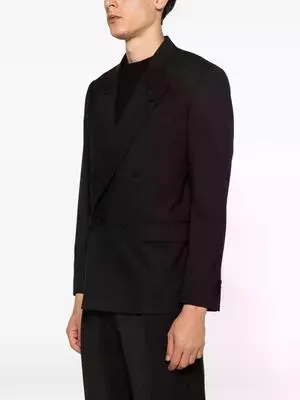 LARDINI Double-breasted Blazer - Black