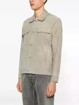 SALVATORE SANTORO Leather Shirt - Green