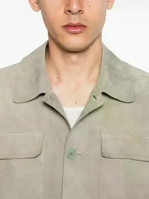 SALVATORE SANTORO Leather Shirt - Green