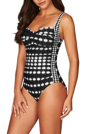 SEA LEVEL Twist Front Printed One-piece Swimsuit