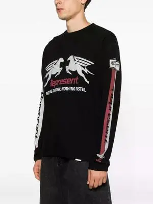 REPRESENT Pegasus Long-sleeve T-shirt - Black