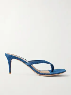 GIANVITO ROSSI Calypso 70 Denim Sandals