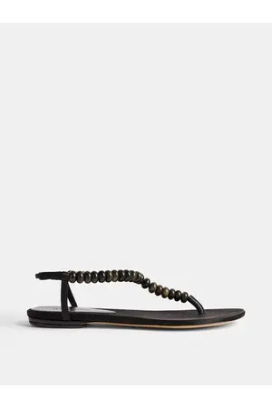 Le Monde Beryl Beaded Thong Sandal - Black