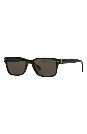 Brooks Brothers Rectangular Sunglasses - Black/grey