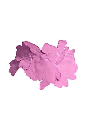 Natori Tech Cotton Taffeta Embroidered Obi Belt - Pink