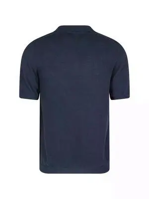 ROBERTO COLLINA Spread-collar T-shirt - Blue