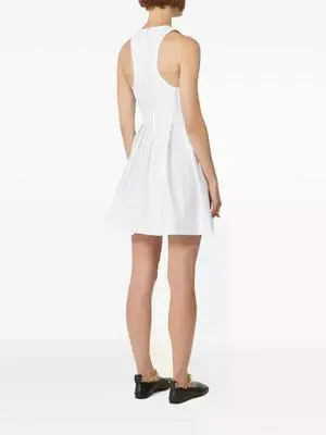Sportmax Pleated Mini Dress - White
