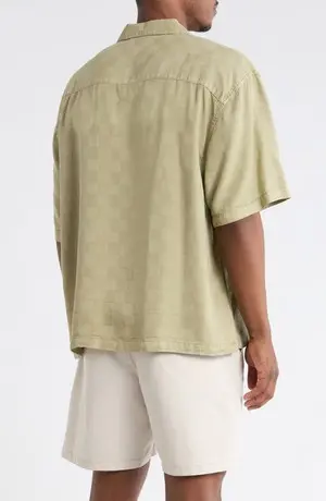 VANS Van Doren Check Button-up Camp Shirt - Soft Sage