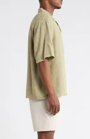 VANS Van Doren Check Button-up Camp Shirt - Soft Sage