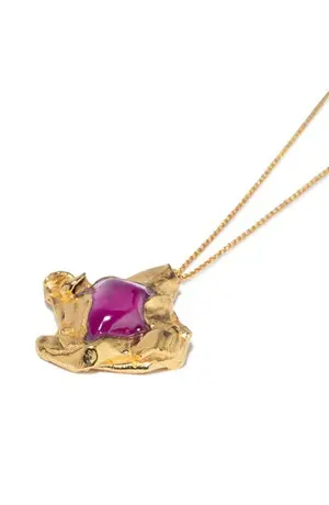 Completedworks Resin Pendant Necklace - Pink