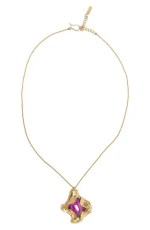 Completedworks Resin Pendant Necklace - Pink