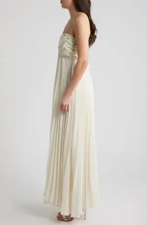 DELFI COLLECTIVE Sabrina Embellished Strapless Gown