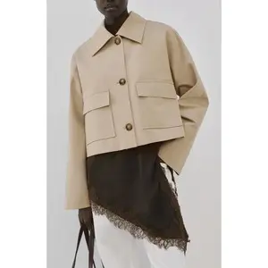 Mango Spread Collar Jackets For Women