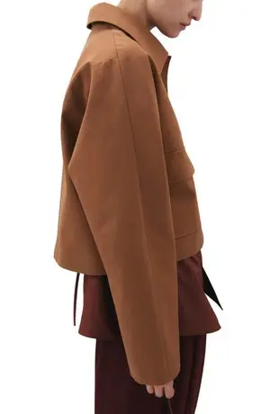 Mango Brava Cotton Jacket - Medium Brown