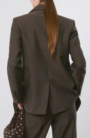 Mango Straight Fit Suit Blazer