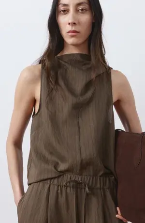 Mango Tatou Drawstring Pants - Brown