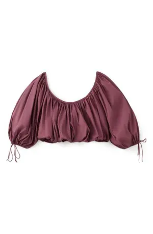 Mango Puff Sleeve Crop Top