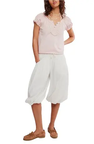 Free People Issa Puff Sleeve Top - Morganite
