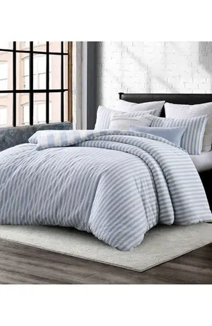 Dkny Reversible Vintage Stripe Washed Cotton Comforter & Sham Set