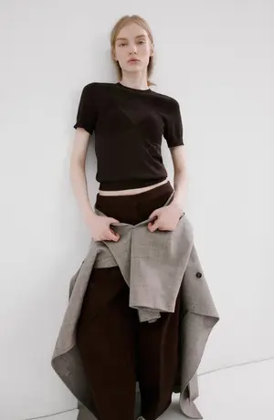 Mango Short Sleeve Sweater
