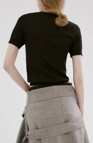 Mango Short Sleeve Sweater