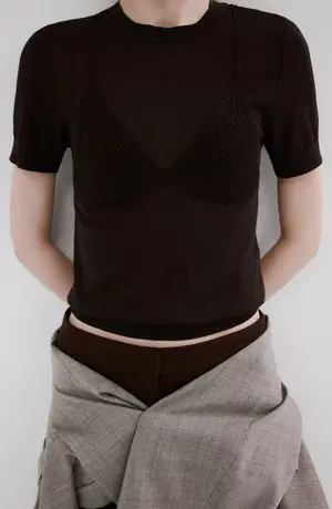 Mango Short Sleeve Sweater