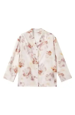Mango Floral Print Cotton Pajama Top