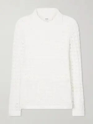 Arch4 Sunny" Crocheted Cotton Sweater
