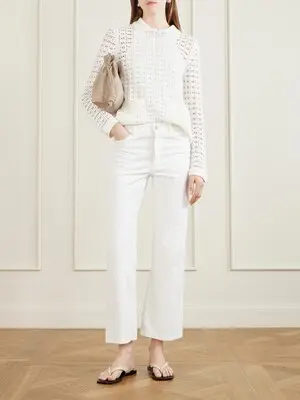 Arch4 Sunny" Crocheted Cotton Sweater