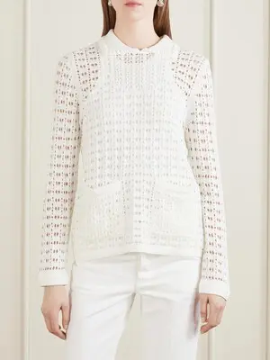 Arch4 Sunny" Crocheted Cotton Sweater