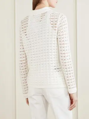 Arch4 Sunny" Crocheted Cotton Sweater