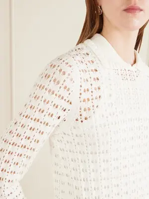 Arch4 Sunny" Crocheted Cotton Sweater