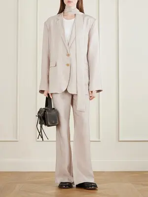 Acne Studios Poltana Checked Wide-leg Pants - Neutrals