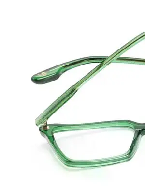 Victoria Beckham Logo-print Square-frame Eyeglasses - Green