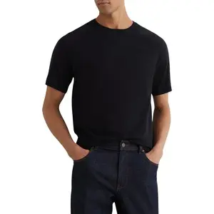 REISS Brook Merino Wool T-shirt - Navy
