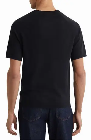 REISS Brook Merino Wool T-shirt - Navy