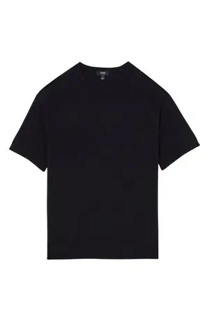 REISS Brook Merino Wool T-shirt - Navy