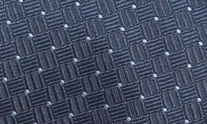 Canali Geometric Silk Neck Tie - Navy
