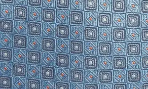 Canali Medallion Silk Tie - Light Blue