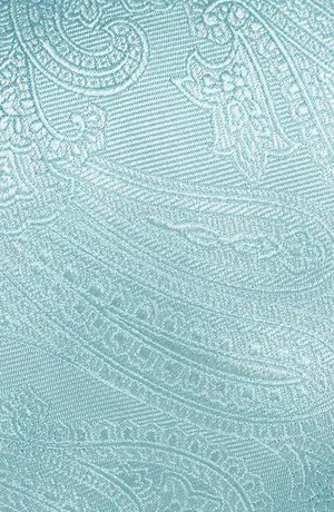 Canali Paisley Silk Neck Tie - Light Blue