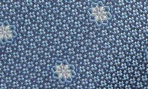 Canali Medallion Silk Neck Tie - Light Blue