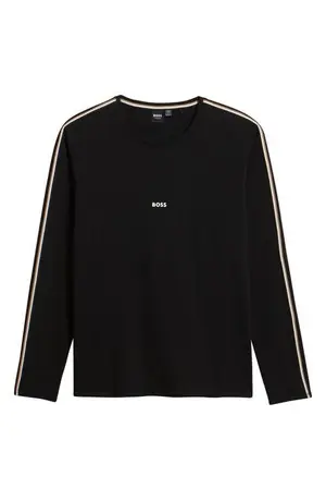 BOSS Unique Long Sleeve Stretch Cotton Pajama T-shirt
