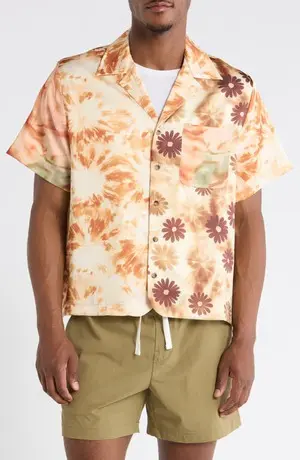 RIZORT Daisy Colorblock Camp Shirt