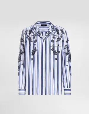 Dolce & Gabbana Cotton And Silk Vanity Shirt With Embroidery - Multicolor