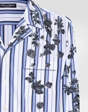 Dolce & Gabbana Cotton And Silk Vanity Shirt With Embroidery - Multicolor