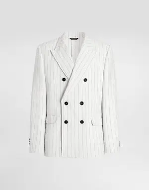 Dolce & Gabbana Double-breasted Linen And Wool Jacket