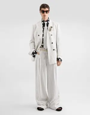 Dolce & Gabbana Double-breasted Linen And Wool Jacket