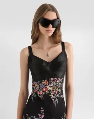 Dolce & Gabbana Flower Bouquets-print Long Charmeuse Dress